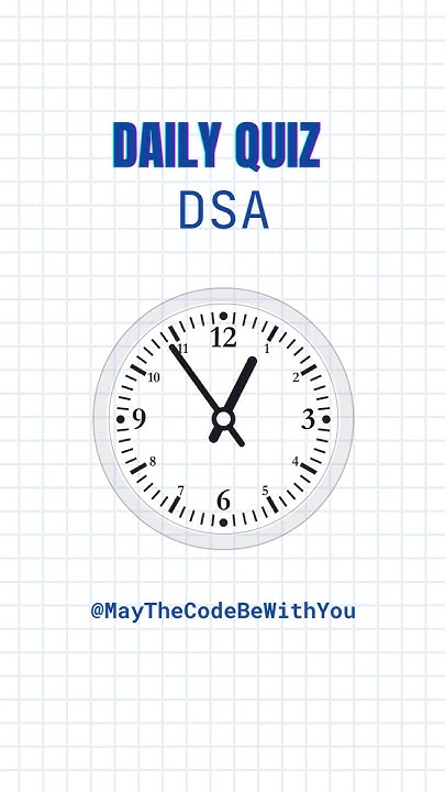 🗓️ Master DSA with Daily quiz practice #quiz #computerscience #dsa #dsalgo #array - YouTube