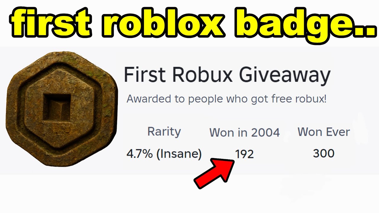 The FIRST Roblox Badge Ever Made! - YouTube