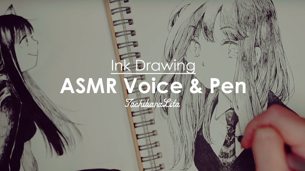 [ASMR] Ink Drawing - 2023.03.09 [EN/ES/JP] - YouTube