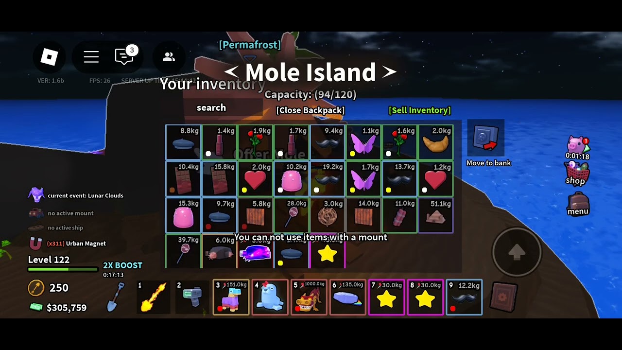 using secret mole in dig it - YouTube