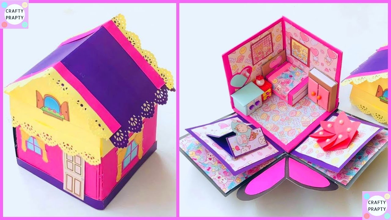 How to make Doll House Explosion box / DIY Valentine's Day Explosion ...