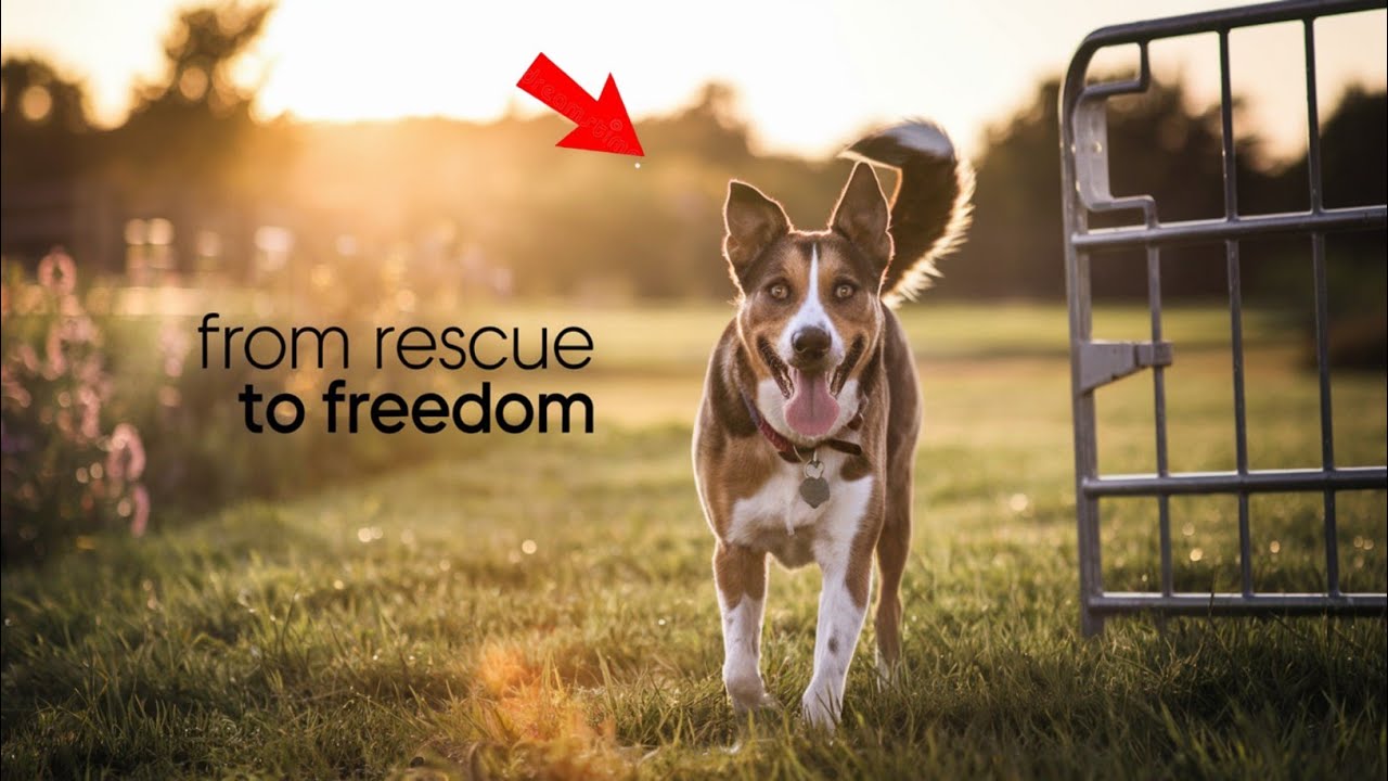 Rescue dog's emotional response to freedom ! - YouTube