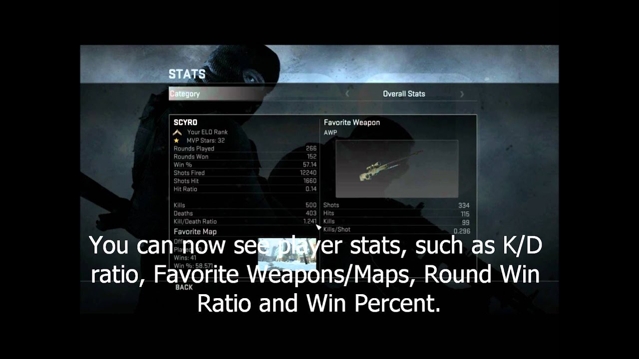 Checking your CS:GO Multiplayer Statistics and Score [OUTDATED ...
