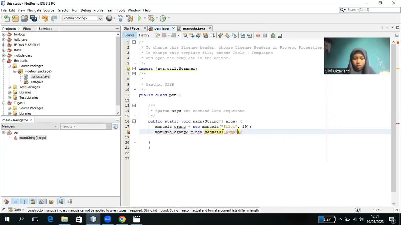 konstruktor (constructor meth) 20 (tugas 9) - YouTube