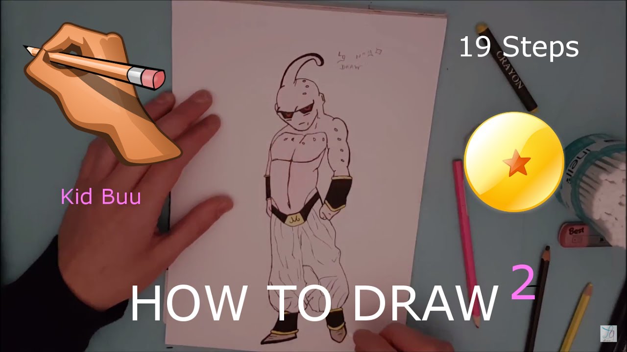 HOW TO DRAW 2 - KID BUU | DRAGON BALL Z (Manga) [19 Steps] - YouTube