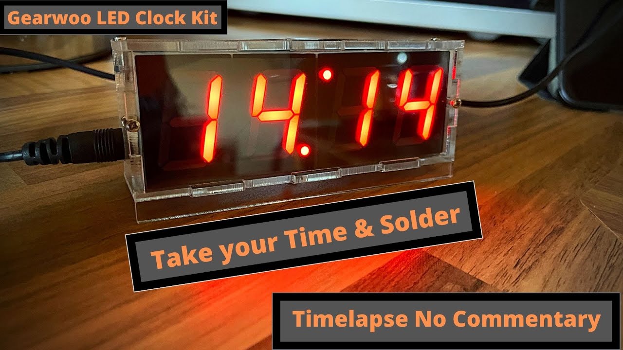 Gearwoo Soldering Project Kit LED Clock - YouTube