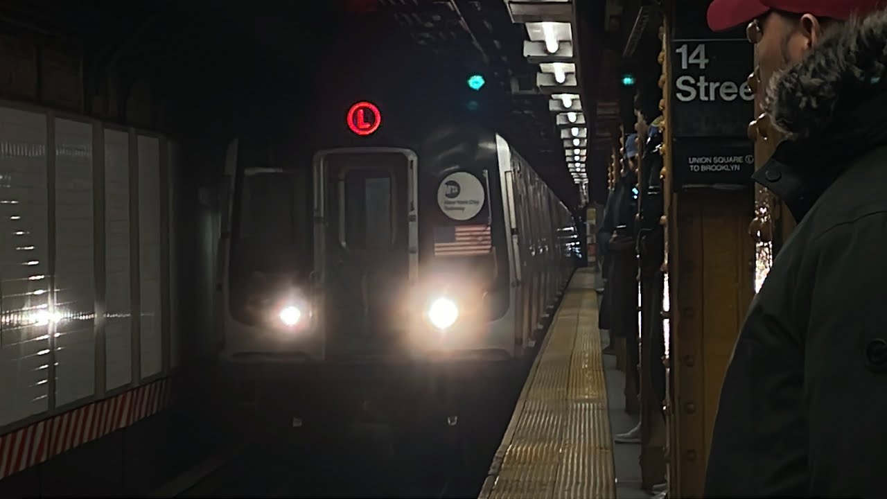 NYC Subway: R143 L Train (8304-8301) heading to Brooklyn approaching 14 ...