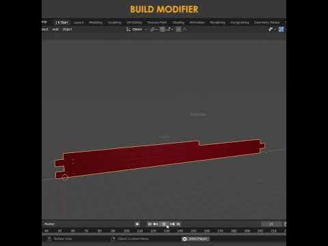 Tutorials: CGI: Blender 3D: Build Modifier #blender3d #b3d #shorts #ytshorts by #jkstarr - YouTube