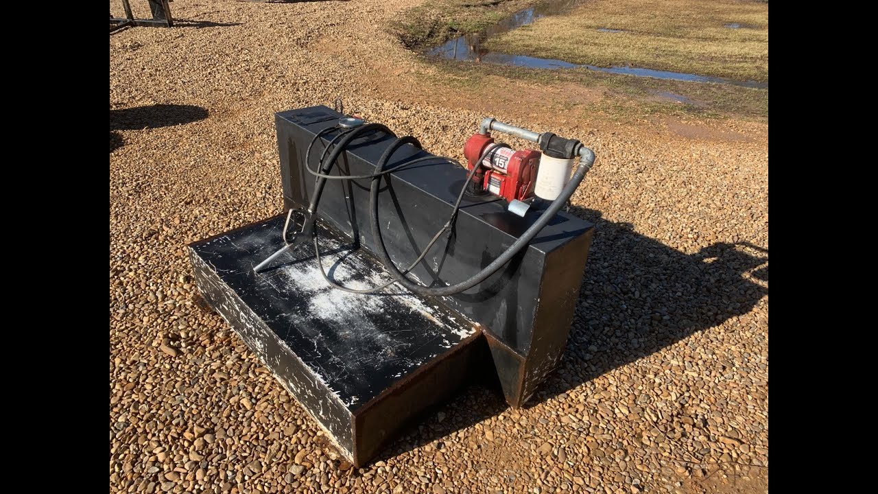 105 Gallon Delta Fuel Tank with Electric Pump - YouTube