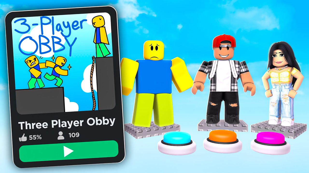 ROBLOX 3 PLAYER OBBY BUT I HAVE NO FRIENDS... - YouTube