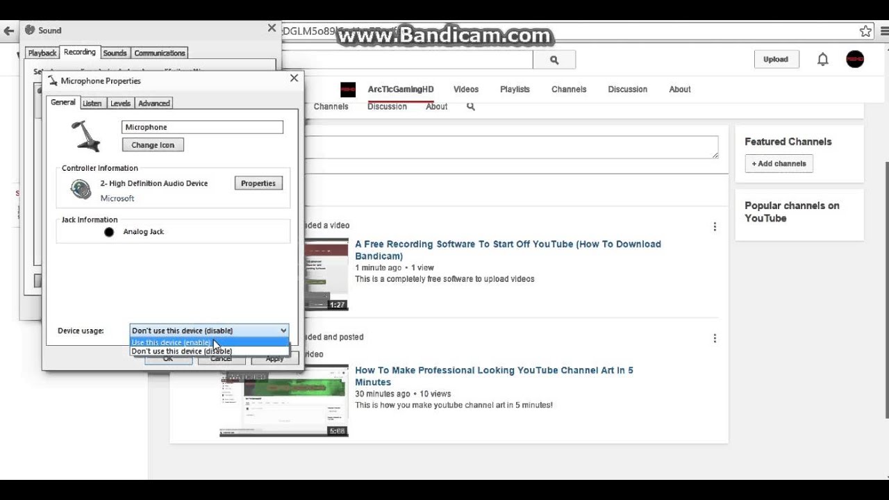 How To Activate Your Mic On Your Windows Laptop:Windows 8.1 - YouTube