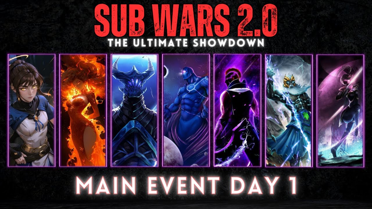 SUB WARS 2.0 - THE ULTIMATE SHOWDOWN | MAIN EVENT | Day 1 - YouTube
