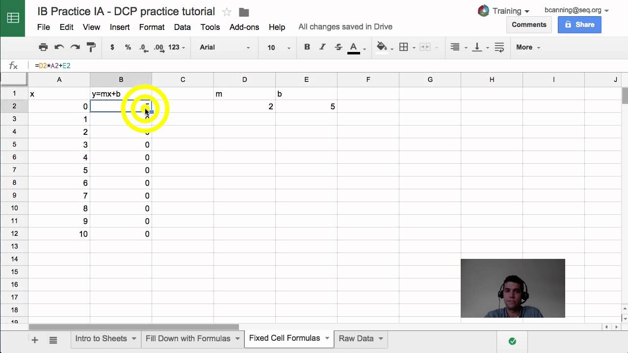 Sheets Tutorial - Fixed Cell Formulas - YouTube