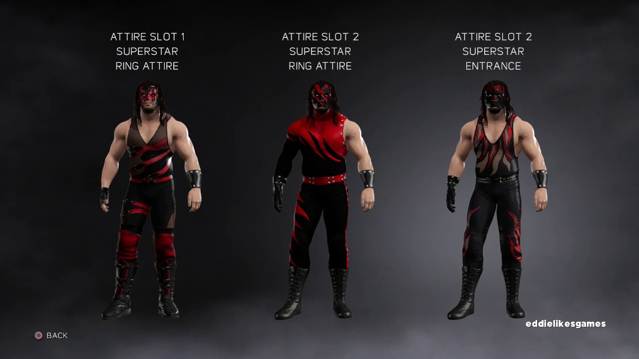 WWE 2K17 Kane CAW (4 Retro Attires) (PS4) - YouTube
