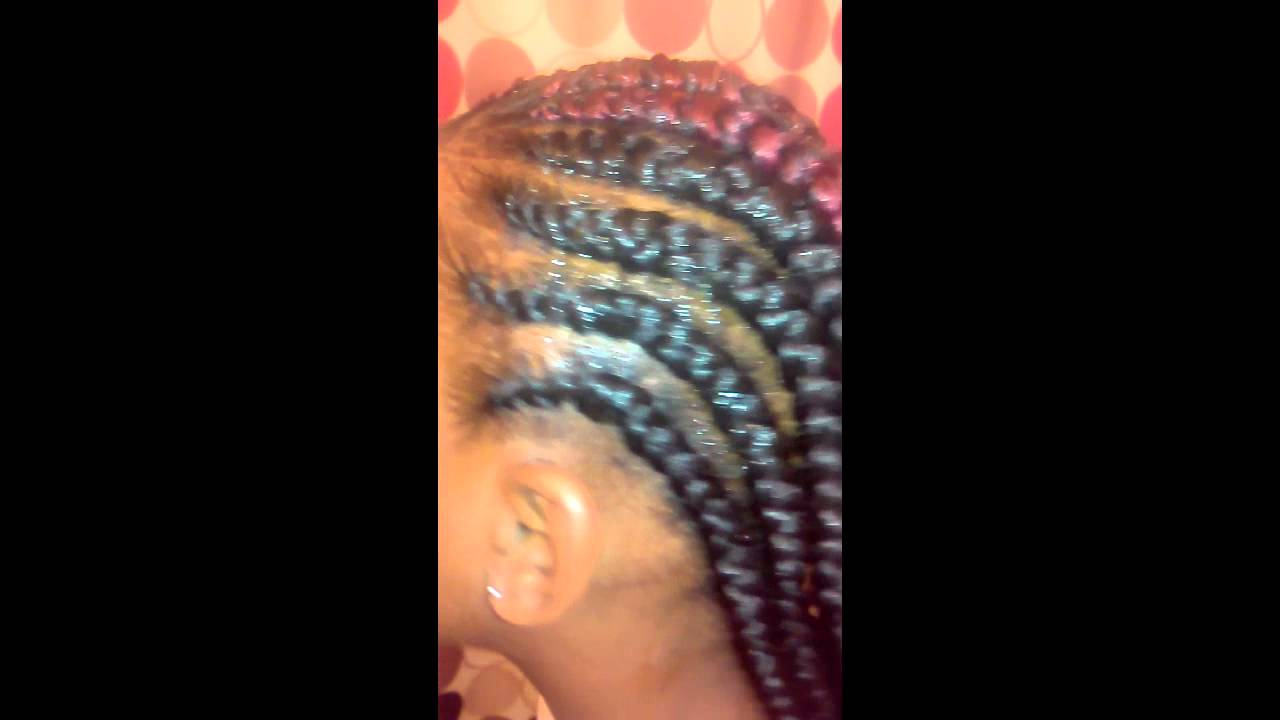 Ghana cornrows ( First Attempt) - YouTube