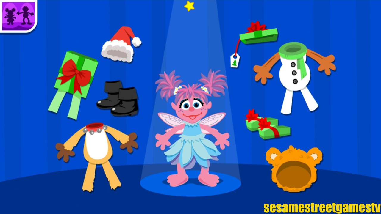 Sesame Street MERRY CHRISTMAS Winter Dress Up Time Theme Game - YouTube