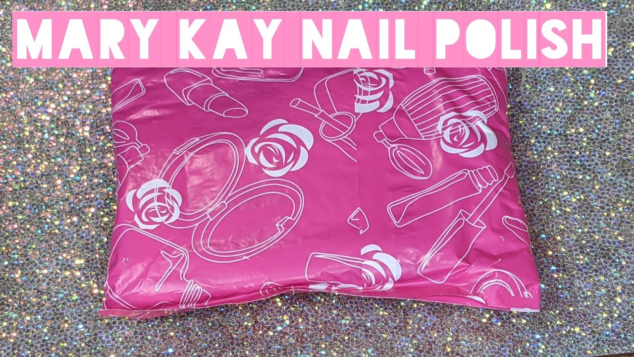 Mary Kay Nail Polish Design using Nail Vinyls on Press On Nails. - YouTube