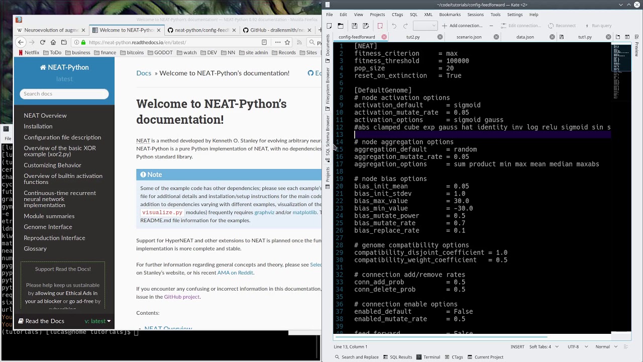 Configuring NEAT Projects - EP4 - Open-AI and NEAT Tutorial - YouTube