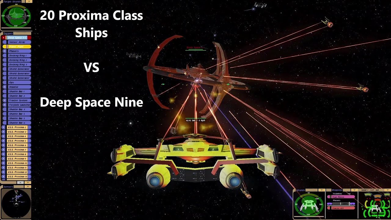 20 Proxima Class Ships VS Deep Space Nine | Star Trek Bridge Commander ...