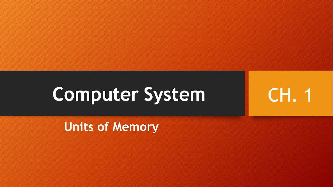 Computer System | Chapter 1 part 3 | 11th class Computer science and ...