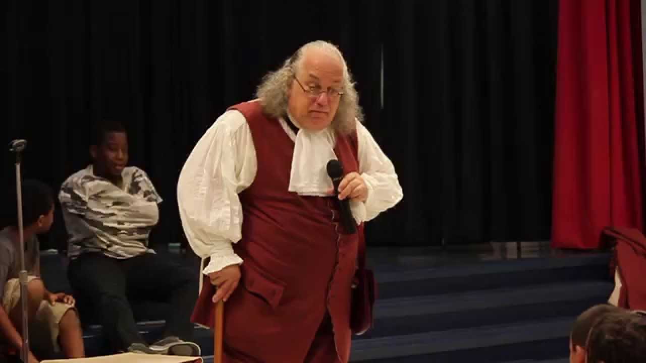 Barry Stevens performs as Benjamin Franklin - YouTube