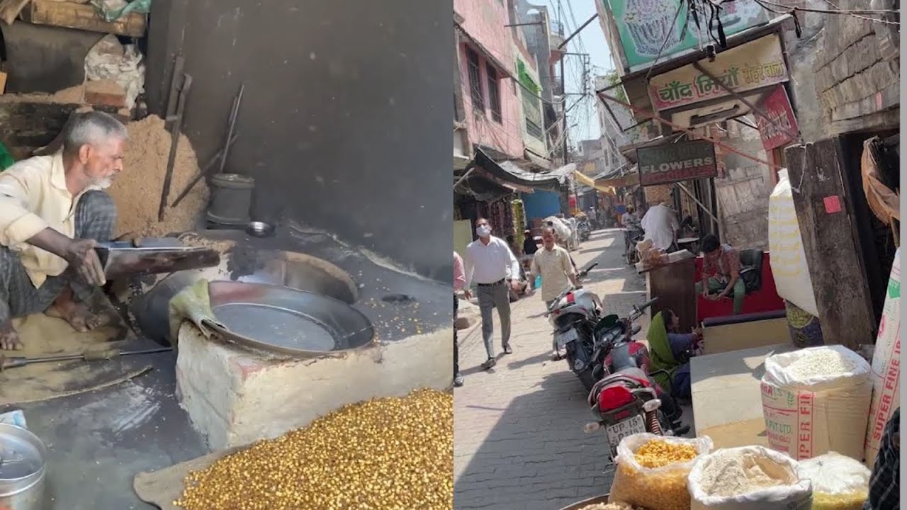 200 सालो से पुरानी चना भूनने की कला 🔥|| Old Black Gram Roasting ...