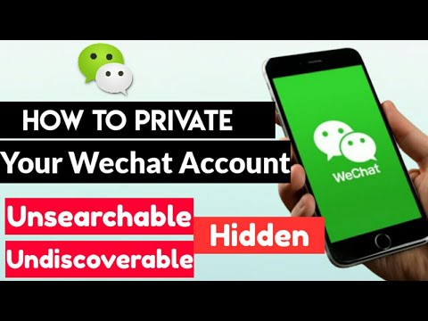 How to Private Your Wechat Account (Wechat Tricks) - YouTube