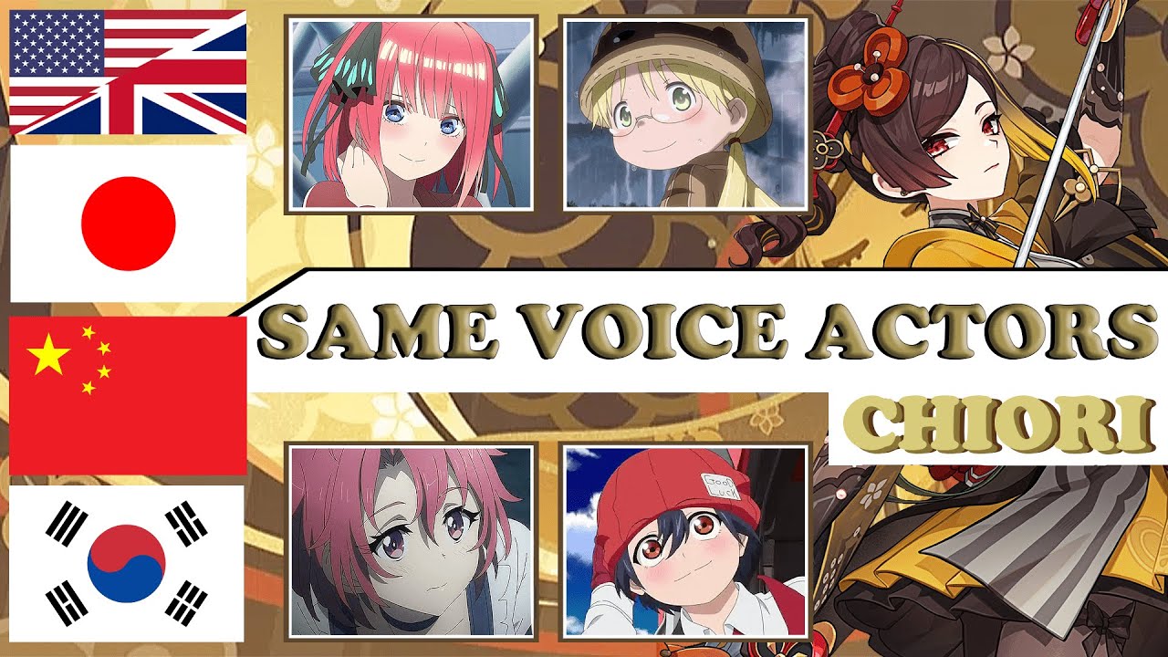 Genshin - Chiori ALL Language Voice Actors, Same Anime & Game ...