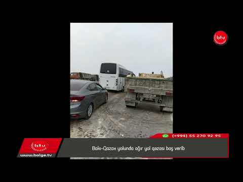 Bakı-Qazax yolunda ağır yol qəzası baş verib