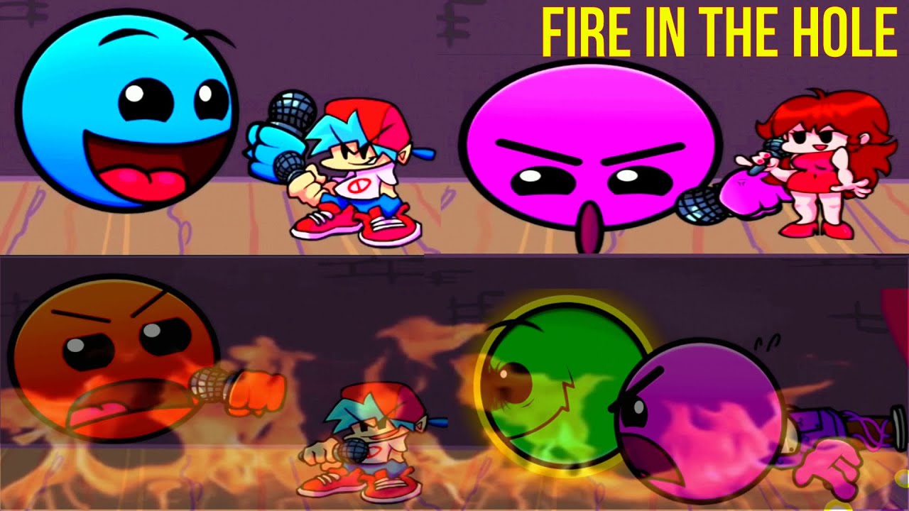 FNF fire in the hole on stage (All/Friday Night Funkin') فرايدي نايت ...