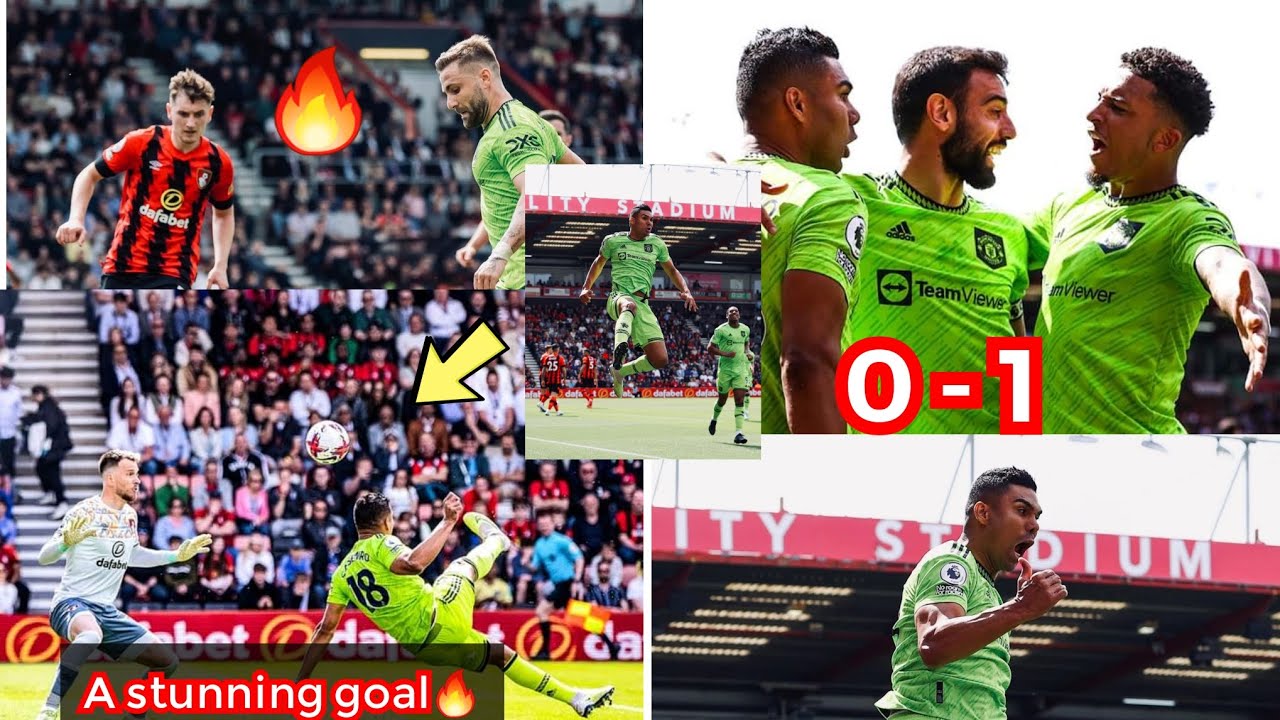 What a stunner by Casemiro🔥BOU 0-1 MUN ️ Highlight-HD.Eriksen,Martial ...