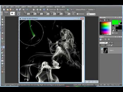 Paint Shop Pro Tutorial - Colouring smoke - YouTube