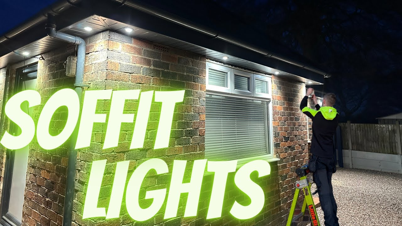 How I Install 35 Soffit Lights- Electrician - YouTube