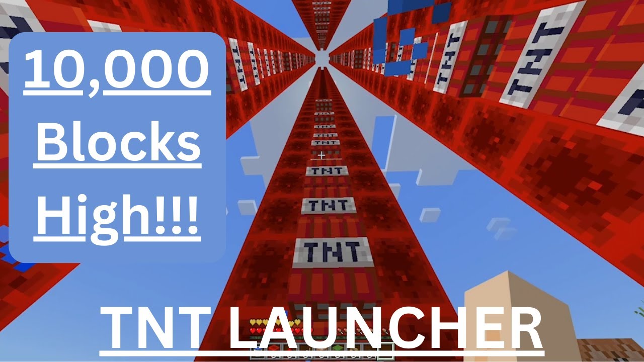 How To Make A 10,000 Block TNT Launcher In Minecraft - YouTube