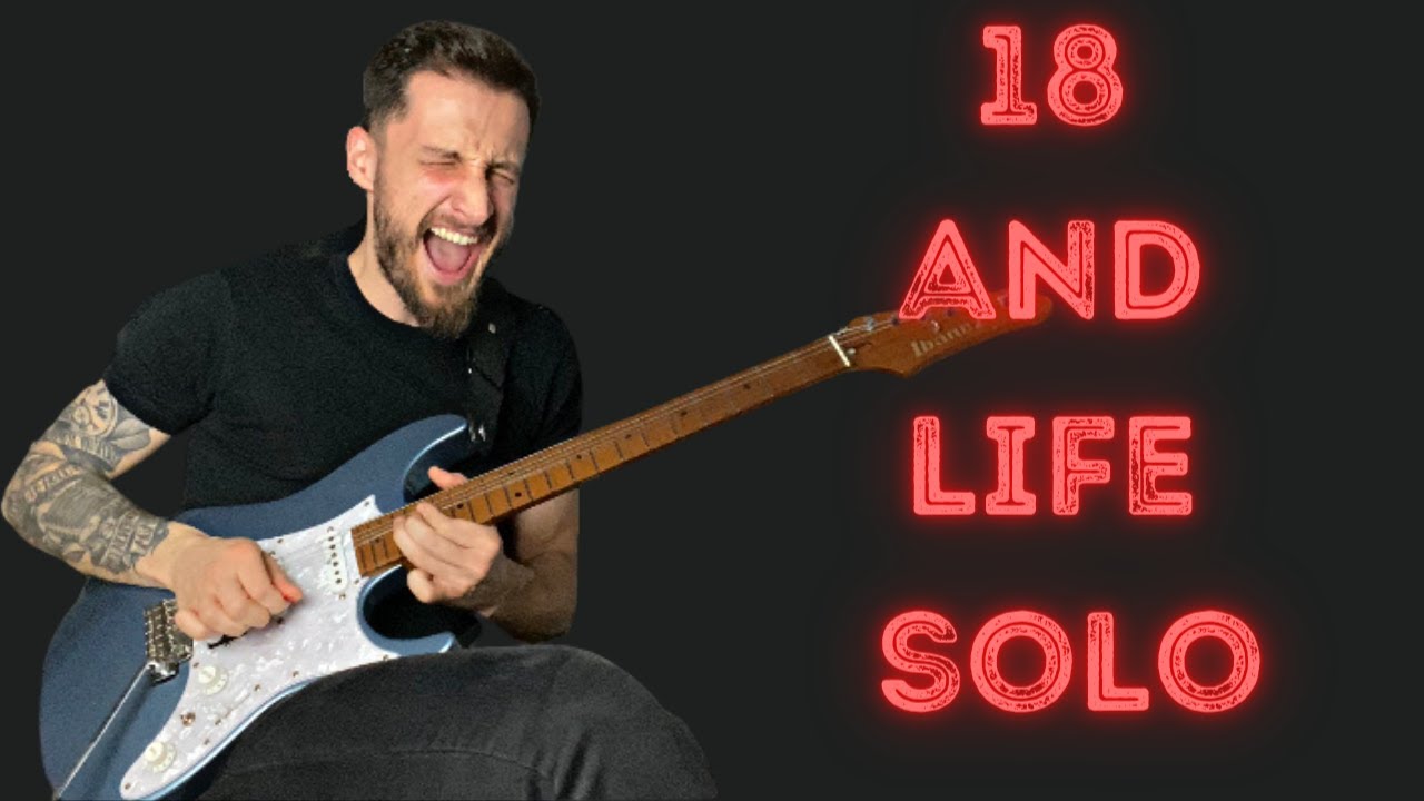 Skid Row - 18 And Life ( Guitar Solo Cover) - YouTube