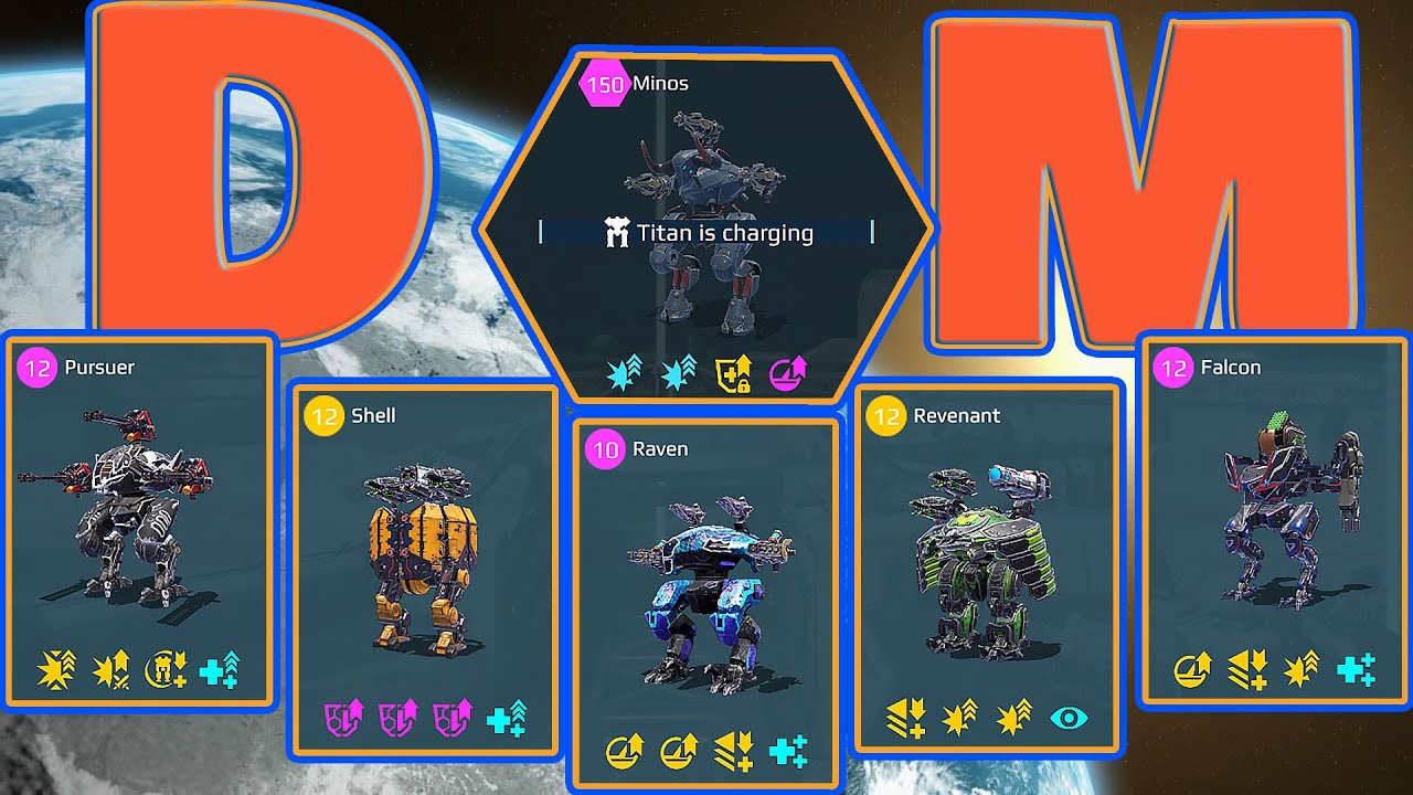 War Robots Falcon Raven Pursuer Minos Revenant Shell Gameplay - YouTube