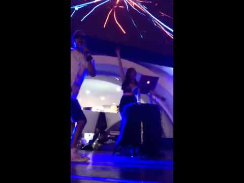 Dj tania tan on the stage of IIMS YAMAHA 2015