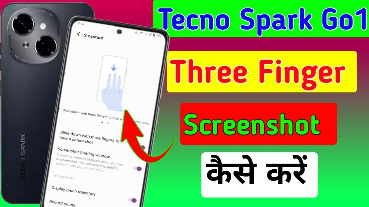 Tecno Spark go1 me screenshot kaise kare//how to screenshot in Tecno ...