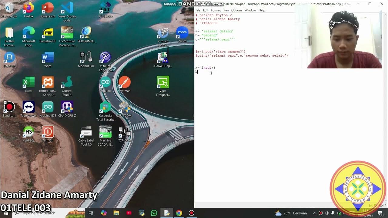 phyton#2 String dan input - YouTube