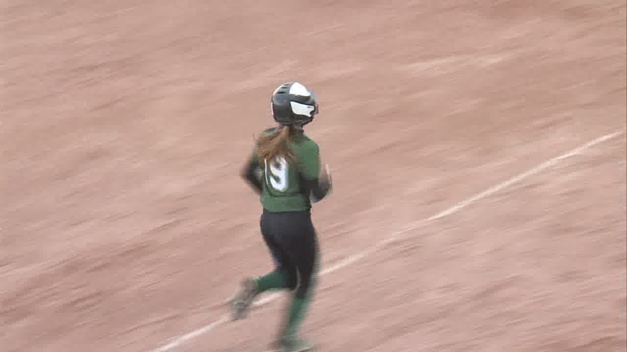 Casey-Westfield softball holds on to beat West Vigo - YouTube