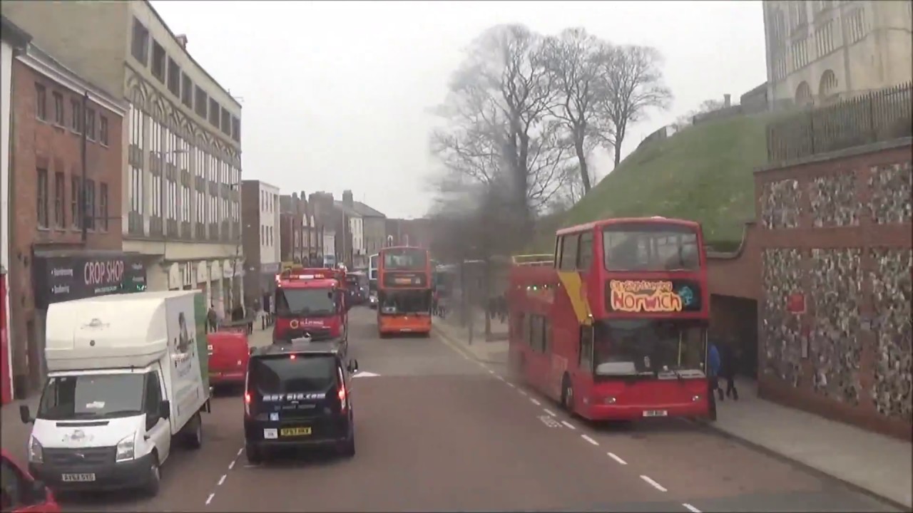 Full Route Visual: First Norwich 36 | Purple Line | Norwich to Horsford ...