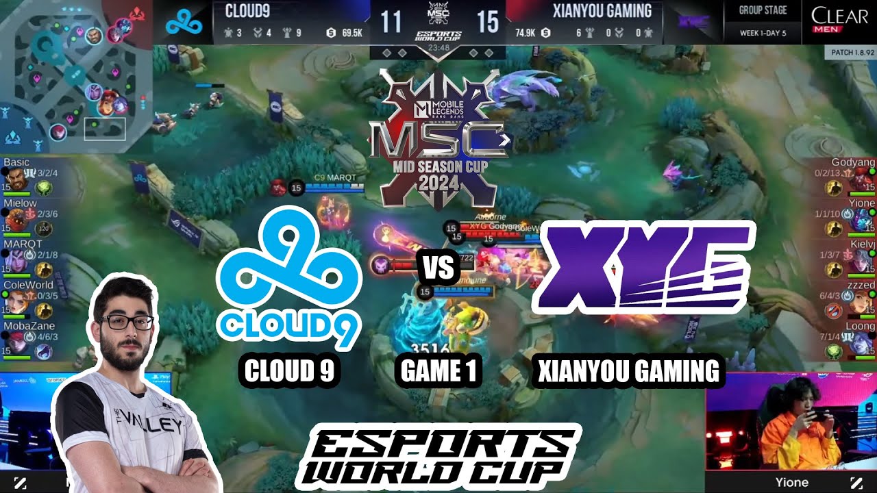 MSC X EWC | CLOUD9 VS XIANYOU GAMING | MSC GROUP STAGE BO2 GAME 1 ...