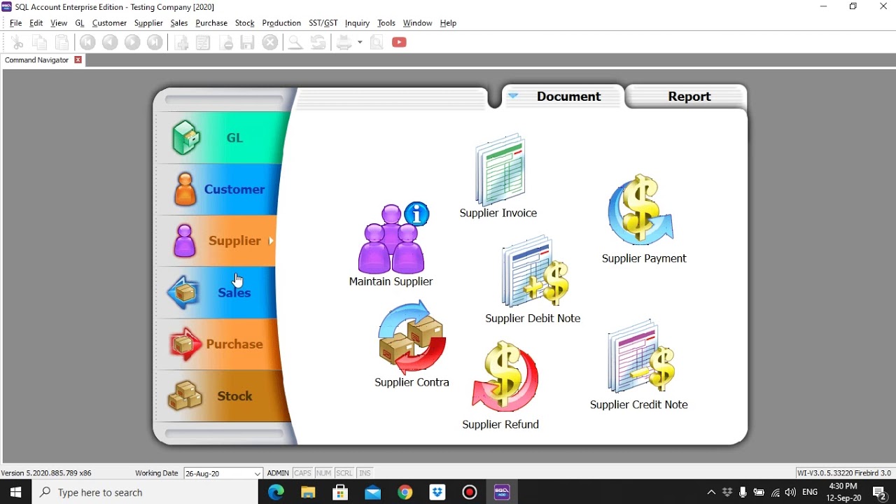 20. Supplier Debit Note - កម្មវិធីគណនី SQL Accounting Software by CLOSO (Cambodia) Co., Ltd ...