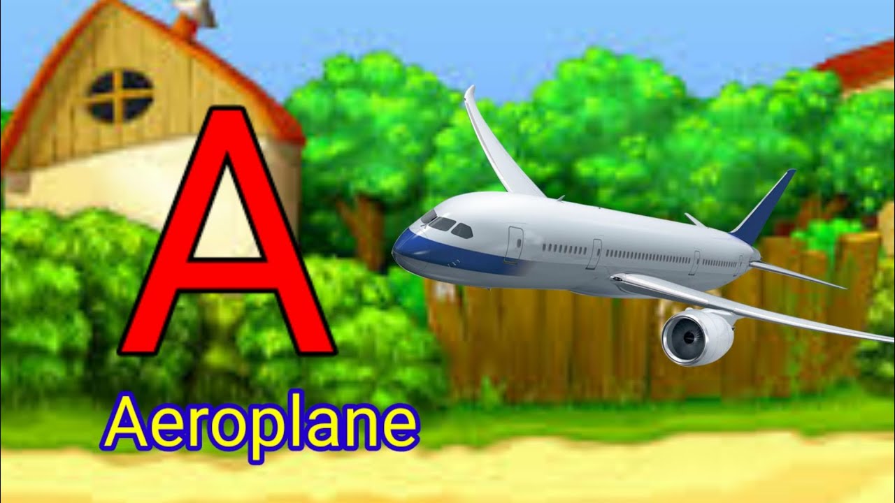 A for aeroplane | abcd | phonics song | ABCD - YouTube