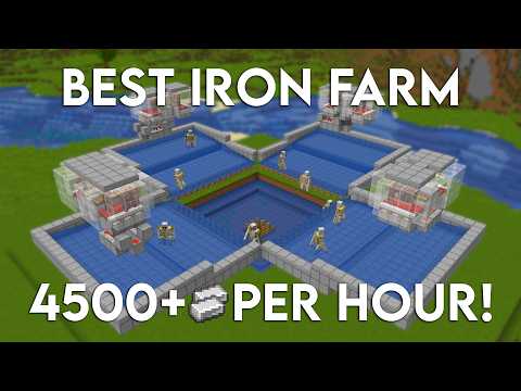 NEW UPDATED Minecraft Java 26.1.2 Iron Farm Tutorial 4500 Iron Per Hour