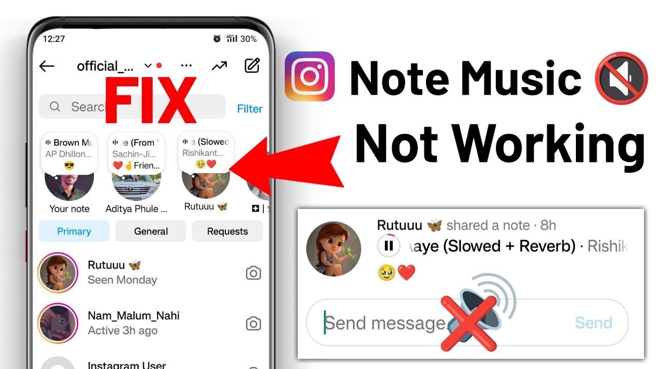 Instagram notes music not working | instagram notes music not playing ...