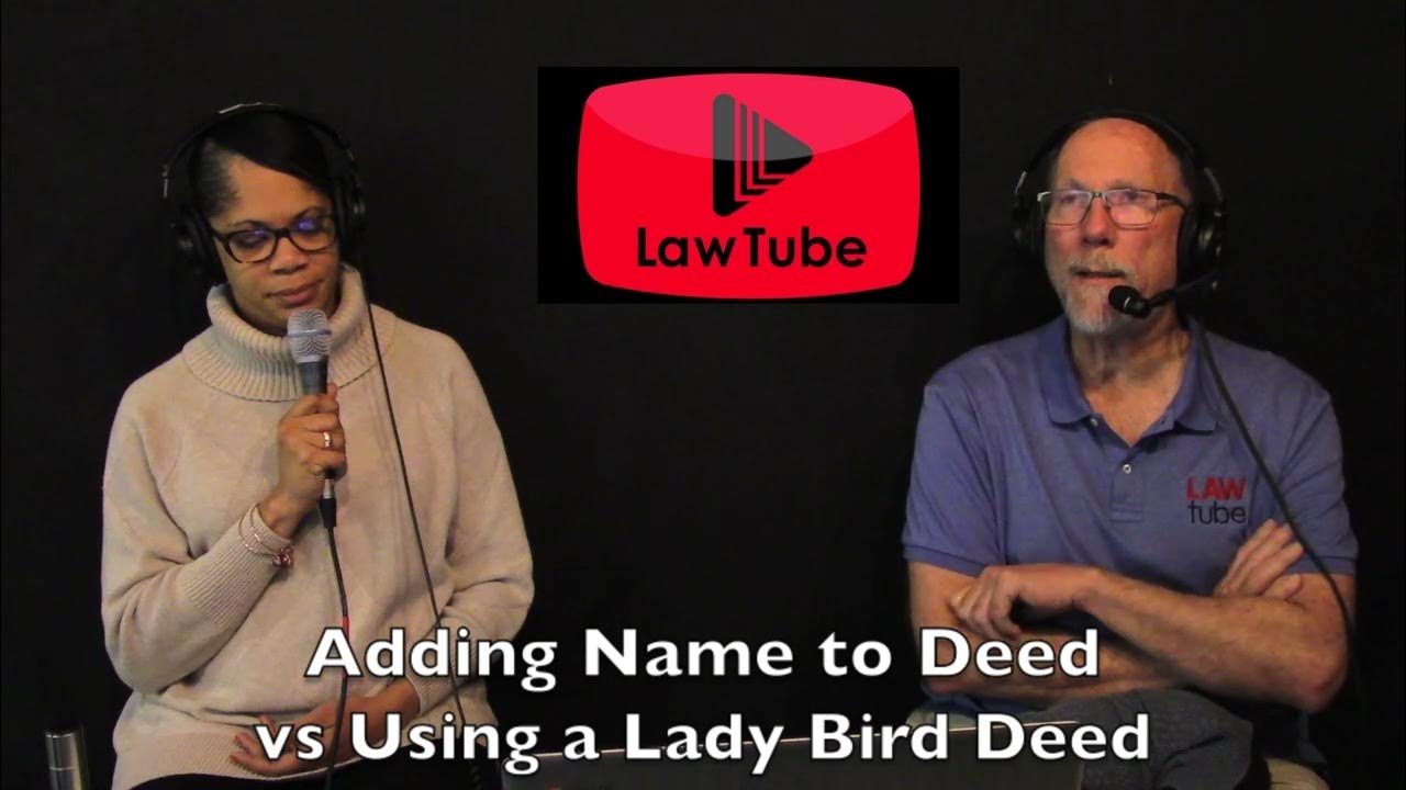 Adding a name to deed vs lady bird deed in order to avoid probate on your home - YouTube
