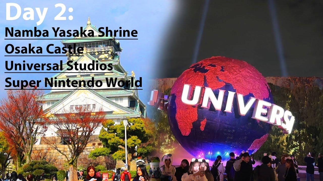 Exploring Universal Studios Japan | Osaka Castle | Namba Yasaka Shrine ...