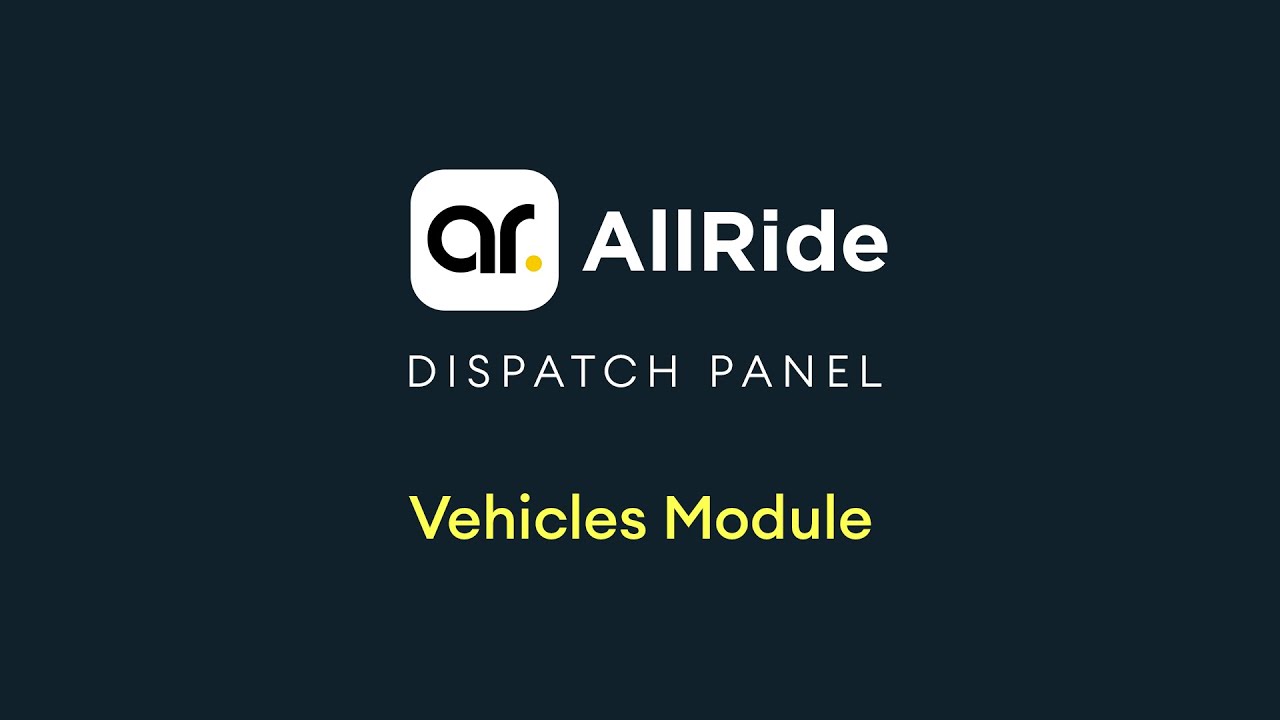 Vehicle Management - AllRide Dispatch Panel - YouTube