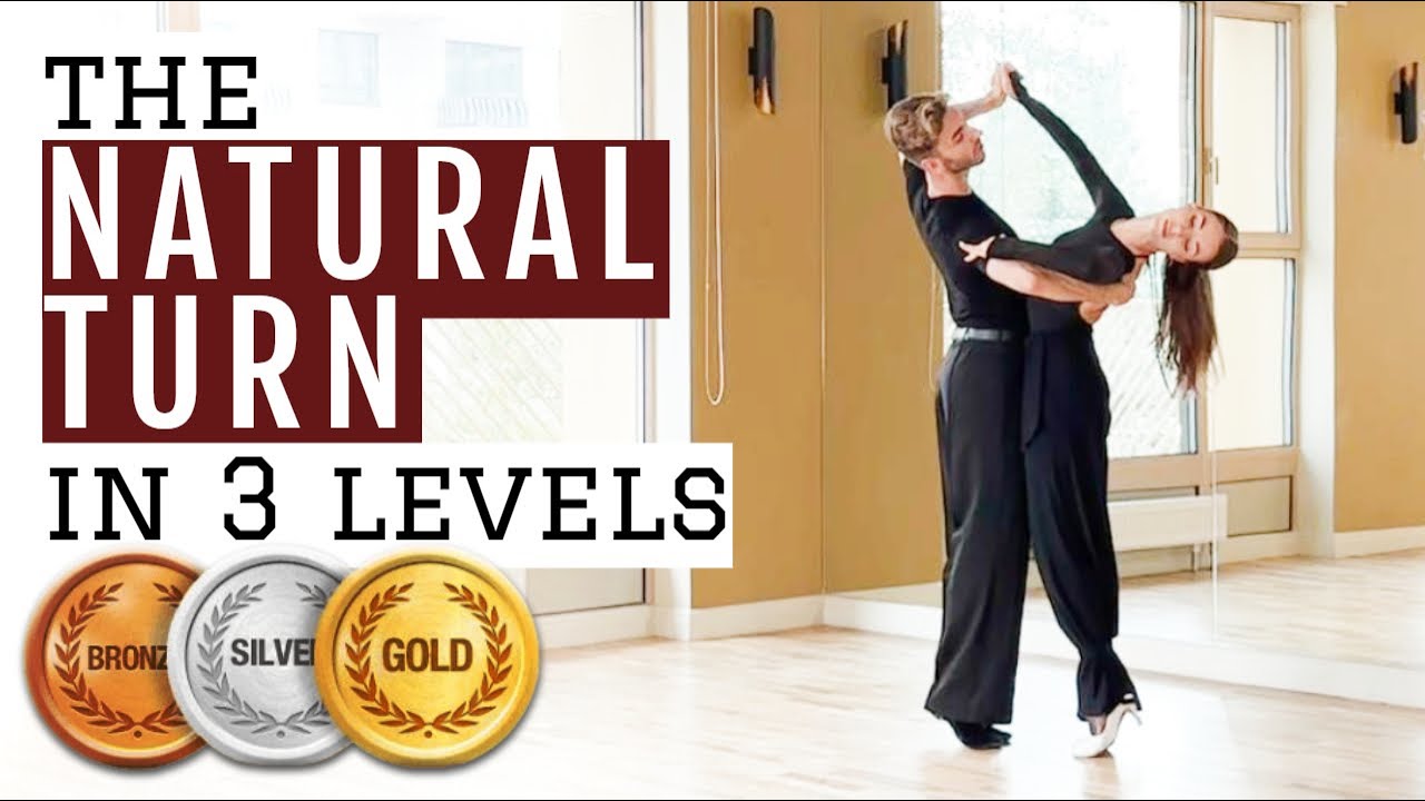 Ballroom Lesson: The Natural Turn in 3 levels 🥉🥈🥇 - YouTube